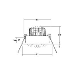 Brumberg LED-Einbaustrahler Tirrel-R, RC-dimmbar, chrom