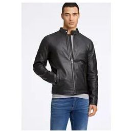 Lederjacke LINDBERGH "LINDBERGH Lederjacke" Gr. XL, schwarz Herren Jacken