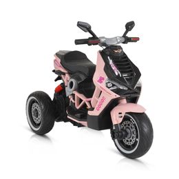 Moni Kinder Elektromotorrad Napoli EVA-Reifen, Musikfunktion, Rückwärtsgang, MP3 rosa