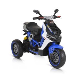 Moni Kinder Elektromotorrad Napoli EVA-Reifen, Musikfunktion, R&uuml;ckw&auml;rtsgang, MP3 blau