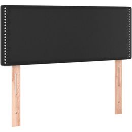 Jinlefu - led Kopfteil Schwarz 80x5x78/88 cm Kunstleder vidaXL