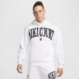 NikeCourt Heritage Dri-FIT Tennis-Hoodie aus Fleece für Herren - Weiß