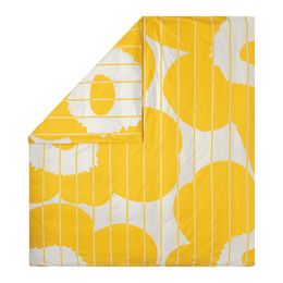 Marimekko - Vesi Unikko Deckenbezug, 210 x 210 cm, spring yellow / ecru