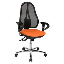 Topstar Bürostuhl Open Point SY Deluxe, OP290U G04 Stoff orange, Gestell chrom