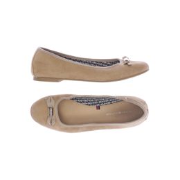 Tommy Hilfiger Damen Ballerinas, beige, Gr. 38