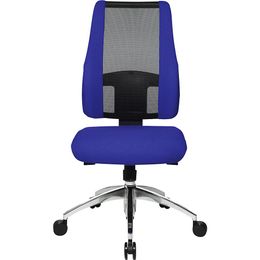 Topstar Bürostuhl AIR SYNCRO, Netzrückenlehne mit aufgepolsterten Seitenteilen, schwarz / blau