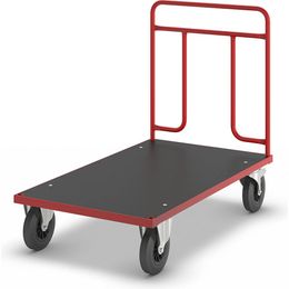 Kongamek Plattformwagen KM731, LxBxH 1200 x 700 x 1000 mm, 2 Lenkrollen mit Stopp, 2 Bockrollen
