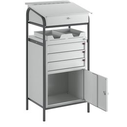 eurokraft pro Werkstattpult, 1 Schrank, 3 Schubladen, HxBxT 1140 x 590 x 520 mm