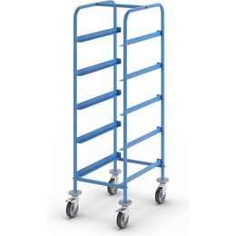 eurokraft pro Kommissionierwagen, LxBxH 700 x 535 x 1573 mm, Tragfähigkeit 150 kg