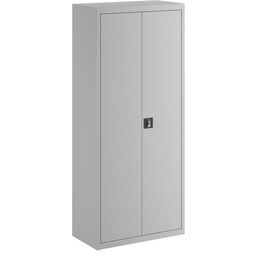 eurokraft basic Flügeltürschrank, Höhe x Breite x Tiefe 1850 x 800 x 420 mm, lichtgrau, ab 3 Stk