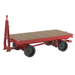 eurokraft pro Schlepperanhänger, Allrad-Achsschemel-Lenkung, Tragfähigkeit 8 t, Ladefläche 2,5 x 1,25 m, verkehrsrot