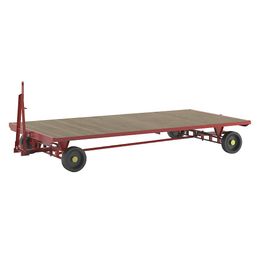 eurokraft pro Schlepperanhänger, Allrad-Achsschemel-Lenkung, Tragfähigkeit 5 t, Ladefläche 4 x 2 m, verkehrsrot