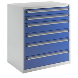 eurokraft basic Werkzeugschrank, Breite 900 mm, Höhe 1000 mm, Schubladen 2 x 100, 2 x 150, 2 x 200 mm
