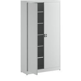 Mauser Extrahoher Universalschrank, HxBxT 2200 x 1200 x 420 mm, lichtgrau