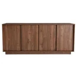 Miliboo Design-Sideboard glänzend Walnussoptik L180 cm COMO