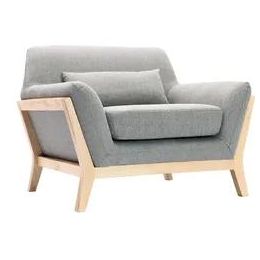 Miliboo Design-Sessel Grau Holzbeine YOKO