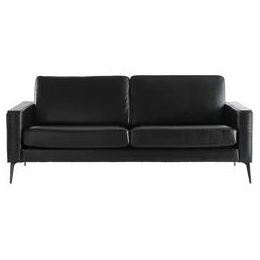 Vintage-Sofa Schwarz 3 Sitzplätze RICCI