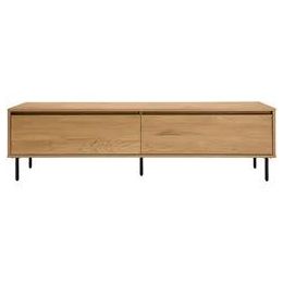 Miliboo TV-Möbel mit hellem Holzfinish in Eiche 2 Schubladen L160 cm ARAGON