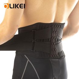 Olikei Gewichtheben-Kniebeugen-Taillenstützgürtel, Untere Rückenstütze, Stahlplatten-Federunterstützung, Lendenwirbeltrainer, Schmerzlinderung, Sport-