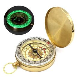 Teligao Kompass, Neuer Tragbarer Taschenkompass Aus Messing Und Gold, Kupfer, Navigation Mit Nachtleuchtanzeige