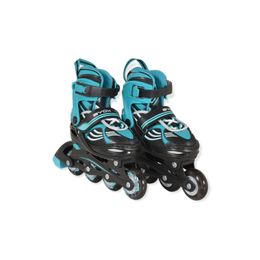 Byox Inliner 2 in 1 Double blau Rollschuhe, PU-Rollen, ABEC-5 Lager, verstellbar S (Gr. 30-33)