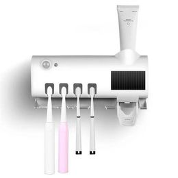 Easy Beauty Home123 Automatischer Uv-Licht-Smart-Zahnpastaspender, Zahnpasta-Quetscher, Zahnbürsten-Sterilisator-Halter