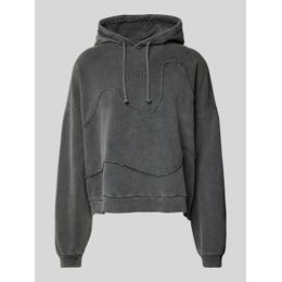 Review Hoodie mit Label-Stitching