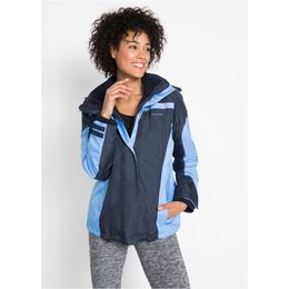 bonprix wasserdichte 3 in 1 Funktionsjacke, blau