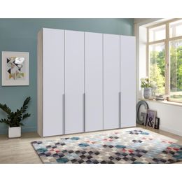 Kleiderschrank wimex "New York" Schränke Gr. B/H/T: 225 cm x 236 cm x 58 cm, 5 St., weiß (struktureichefarben hell, front weiß) in vielen Breiten, 208 oder 236cm hoch