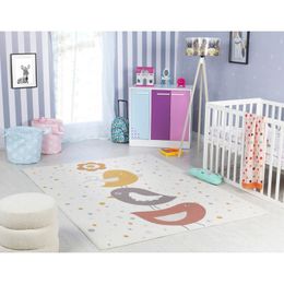 Teppich für Kinder Weich Kinderzimmer Spielteppich Vögel Design Pastell Creme Mehrfarbig 160 x 213 cm - Surya