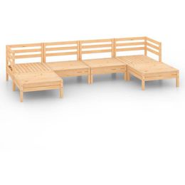 vidaXL - 6-tlg. Garten-Lounge-Set Massivholz Kiefer