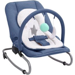 vidaXL - Babywippe Marineblau Stahl