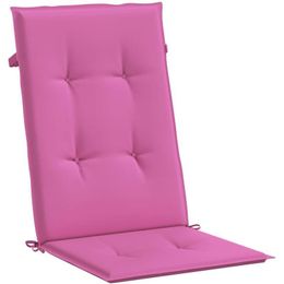 vidaXL - Gartenstuhlauflagen für Hochlehner 2 Stk. Rosa 120x50x3cm Stoff