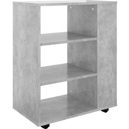 vidaXL - Rollschrank Betongrau 60x35x75 cm Holzwerkstoff