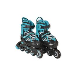 Byox Inliner 2 in 1 Double blau Rollschuhe, PU-Rollen, ABEC-5 Lager, verstellbar M (Gr. 34-38)