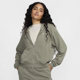 Nike Sportswear Chill Terry Hoddie aus French Terry mit durchgehendem Reißverschluss für Damen - Grün