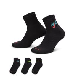 Nike Everyday Plus Cushioned Trainings-Knöchelsocken (3 Paar) - Multi-Color