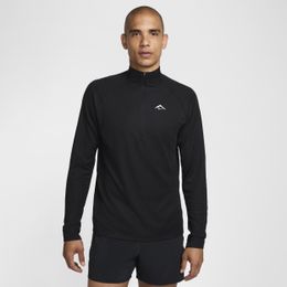 Nike Trail Dri-FIT Mid-Layer-Oberteil mit Halbreißverschluss (Herren) - Schwarz