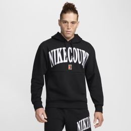 NikeCourt Heritage Dri-FIT Tennis-Hoodie aus Fleece für Herren - Schwarz