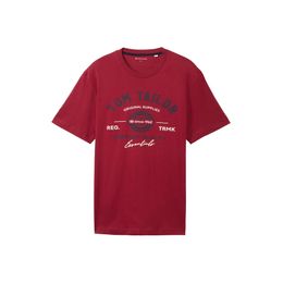 Tom Tailor Shirt male size M Navy / Dark red / White