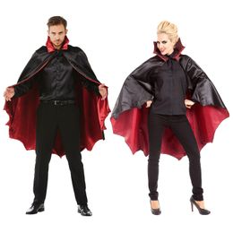 buttinette Vampir-Umhang 115 cm unisex, schwarz/rot