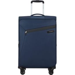 Weichgepäck-Trolley Samsonite "LITEBEAM, midnight blue, 66 cm" Gr. B/H/T: 43 cm x 66 cm x 26 cm 67 l, blau (midnight blue) Koffer Reisekoffer Aufgabegepäck Reisegepäck mit Volumenerweiterung