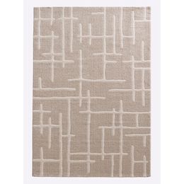 Teppich HEINE HOME Teppiche Gr. B/L: 80 cm x 150 cm, 12 mm, 1 St., beige (beige, ecru)