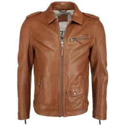 Lederjacke Mustang "31020135", Herren, Gr. M, braun (brandy), Obermaterial: 100% Lammleder; Futter: 90% Baumwolle, 10% Polyester; &Auml;rmelfutter: 100% Polyester, ohne B&uuml;ndchen, Jacken