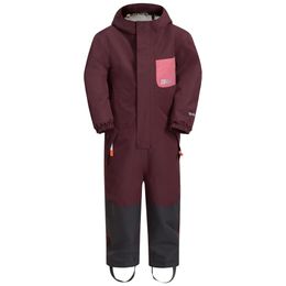 Schneeoverall Jack Wolfskin "GLEELY 2L INS OVERALL K" Gr. 140, Normalgrößen, lila (boysenberry) Kinder Overalls