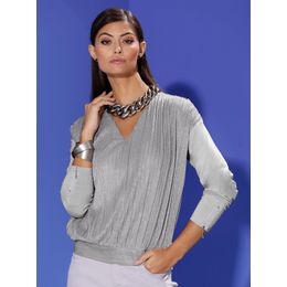 CRÉATION L Langarmshirt CREATION L "Shirt" Gr. 42, grau (steingrau) Damen Shirts