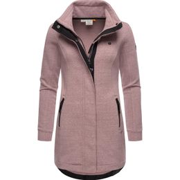 Sweatjacke Ragwear "Letrice", Damen, Gr. 4XL (48), lila (mauve), Sweatware, Obermaterial: 65% Baumwolle, 35% Polyester; Futter: 65% Baumwolle, 35% Polyester, sportlich, tailliert ca. Mitte Oberschenkel, hoch geschlossener Ausschnitt, Langarm Ärmel ohne Ärmelschlitz normaler Saum, Sweatjacken, Sportliche Zip-Jacke mit hohem Kragen