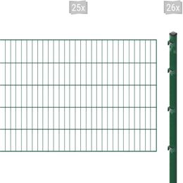 Arvotec Einstabmattenzaun "ESSENTIAL 100 zum Aufschrauben" Zaunelemente Zaunhöhe 100 cm, Zaunlänge 2 - 60 m Gr. H/L: 100 cm x 50 m, Pfosten: 26 St., grün (dunkelgrün) Zaunelemente