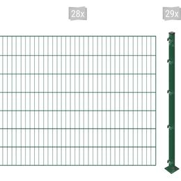 Arvotec Einstabmattenzaun "ESSENTIAL 140 zum Einbetonieren" Zaunelemente Zaunhöhe 140 cm, Zaunlänge 2 - 60 m Gr. H/L: 140 cm x 56 m, Pfosten: 29 St., grün (dunkelgrün) Zaunelemente