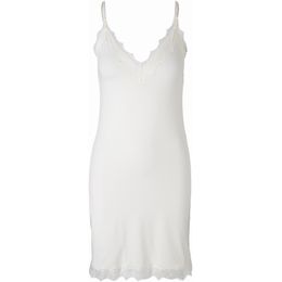 Unterkleid rosemunde "Billie Strap Dress" Gr. 34, N-Gr, weiß (ivory) Damen Kleider Abendkleider mit wunderschönem Vintage-Spitzenbesatz an Ausschnitt und Saum